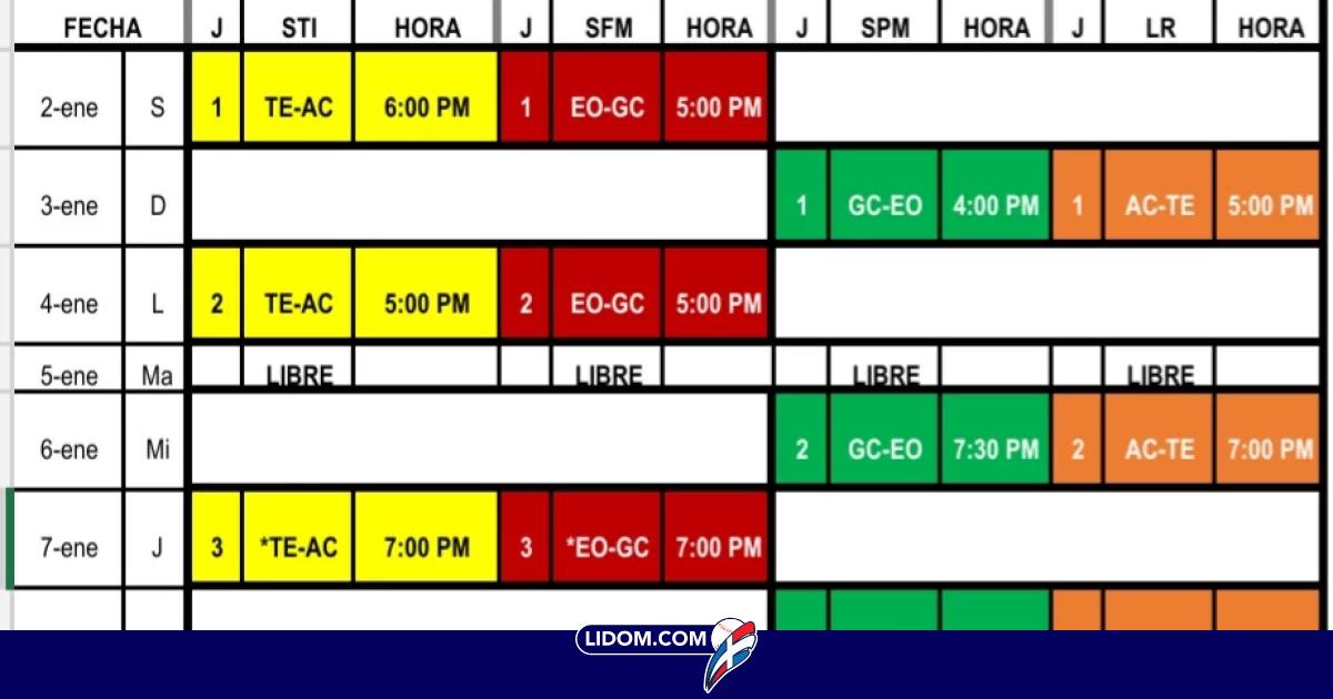 Calendario y logo de la semifinal 2020-2021 | Lidom