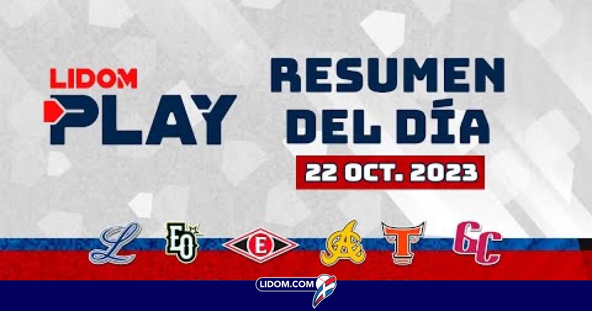 Resumen de partidos 🔥 Domingo 22 de octubre 2023 😎 LIDOM al día ⚾ | Lidom