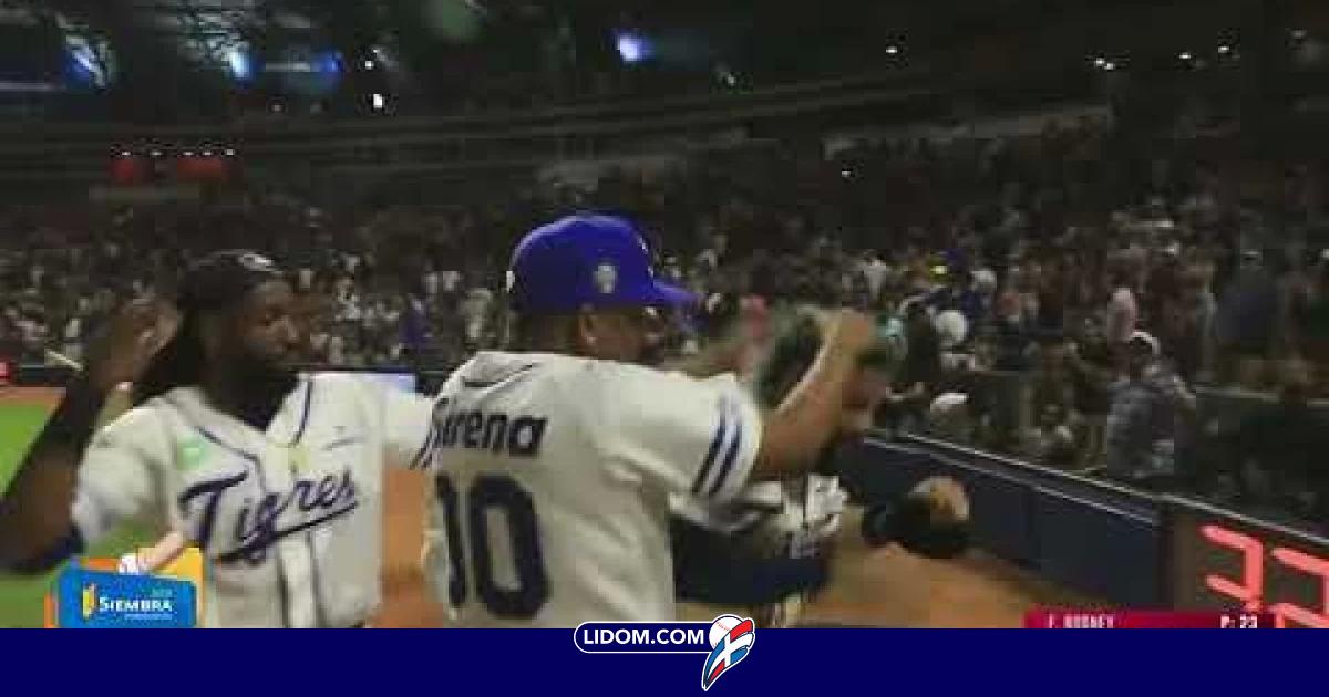 Picó buena 👀 Michael de León remolca la cuarta de los Tigres del Licey ...