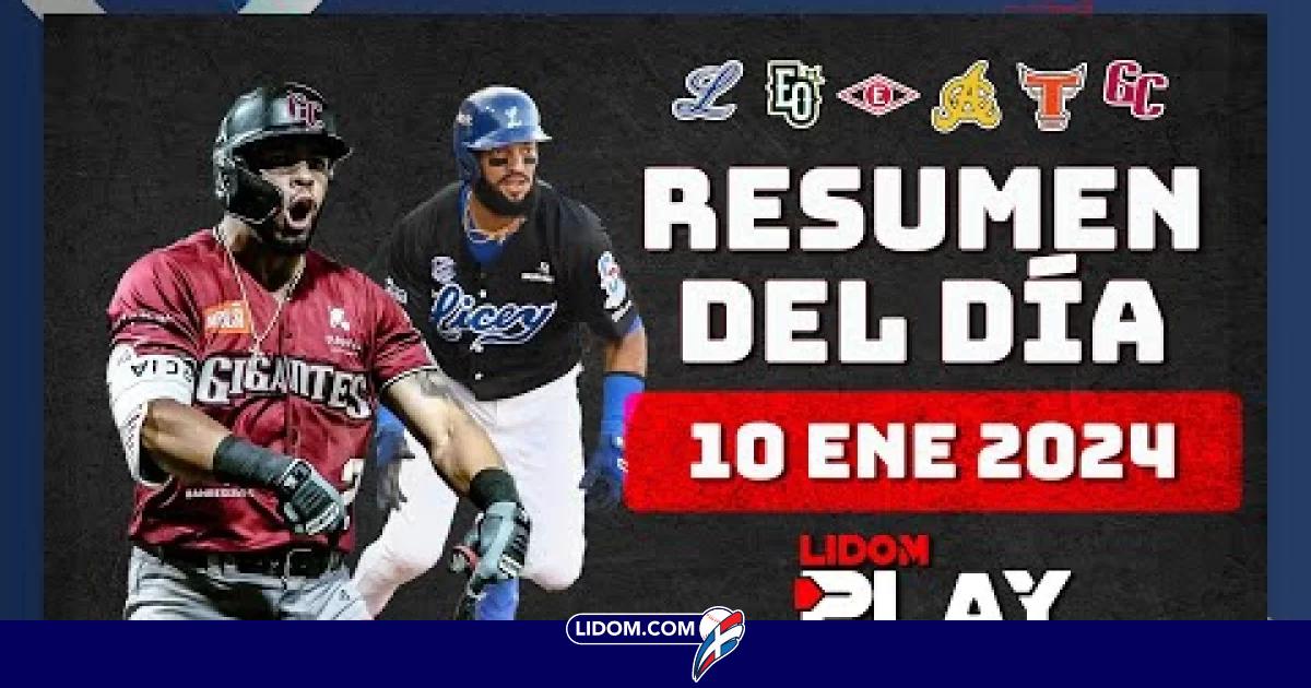 LIDOM al día ⚾ Round Robin 10 Enero 2024 😎 Licey y Gigantes Dominan 🔥 ...